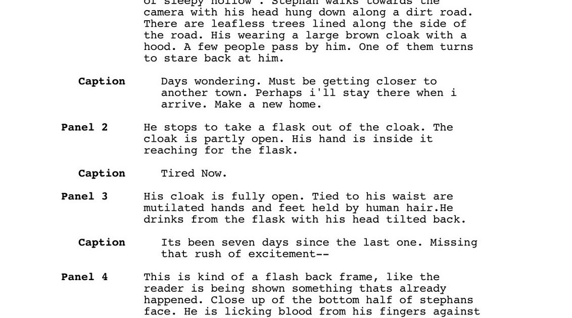 Wey's Bloggy Blog Blog: Chapter 2 - Script sample