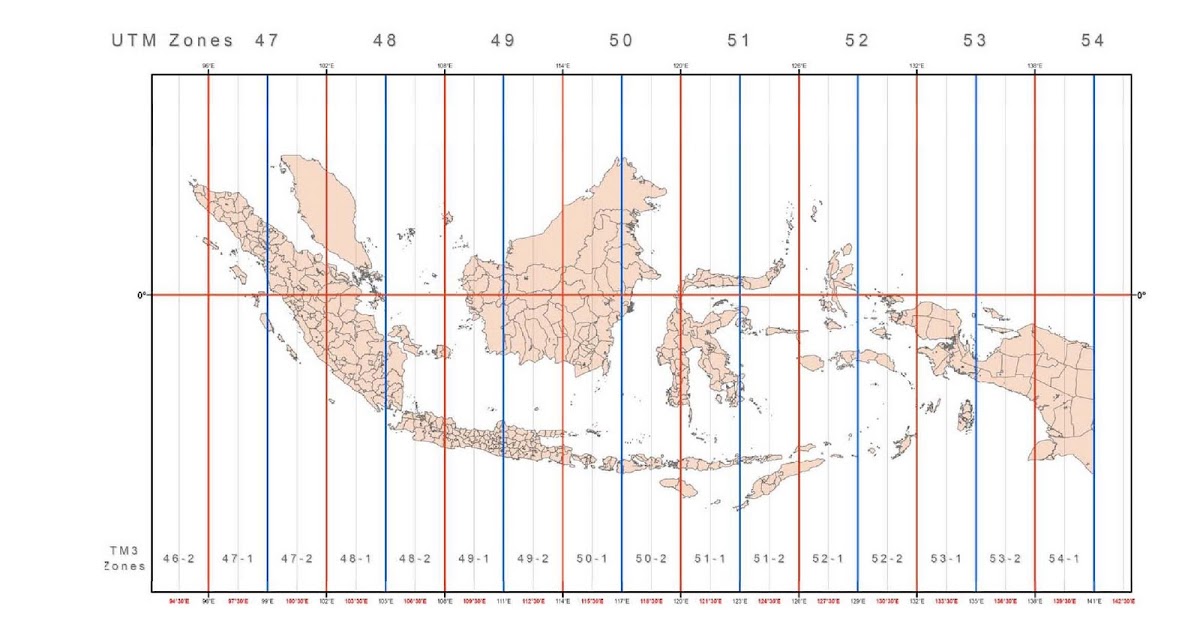 Tutorial Teknologi Geografi dan Informasi: Zona Transverse Mercator