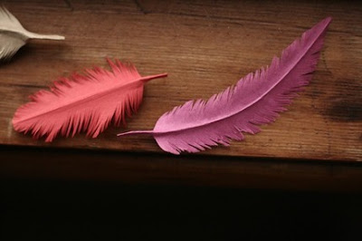 prettycalm: paper feathers