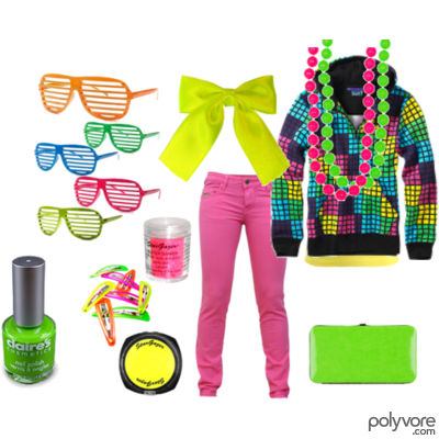 My Many Outfits: APRIL FOOLS!!!! - neon hippie outfit