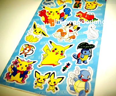 LittleWonderlandFriends: POKEMON PIKACHU Stickers Sticker Book 126 Pcs