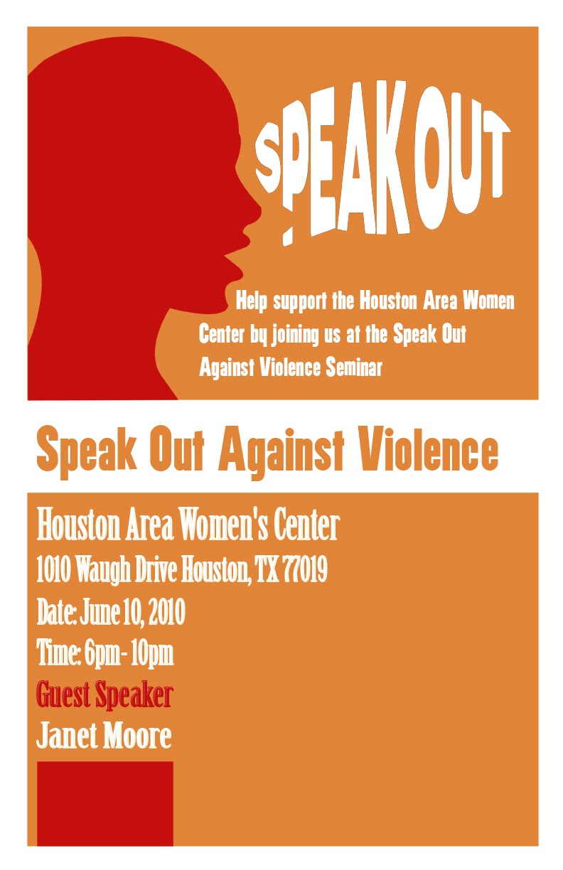 Digital Portfolio: Speak Out Against Violence Ad Event Poster