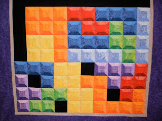 BAD QUILTS: Tetris Quilt Finished!