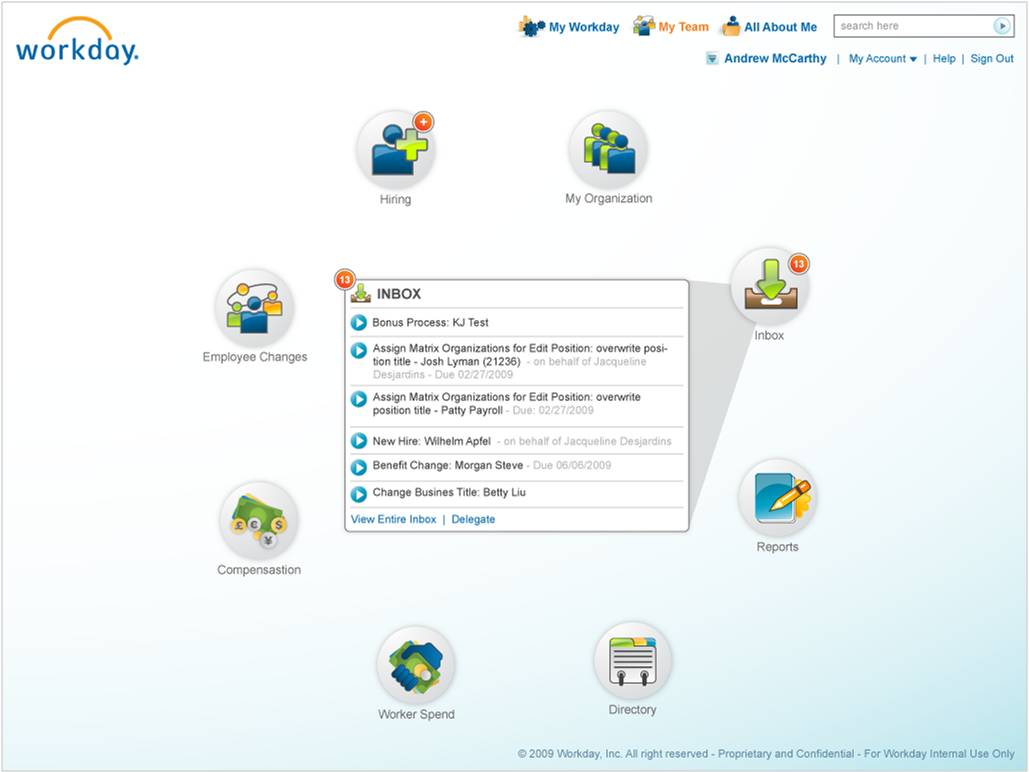 Next Gen Enterprise: Usability in enterprise Apps: Workday 9