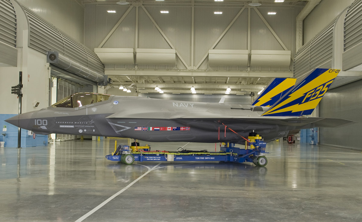 SNAFU!: F-35C gets its new paint job.