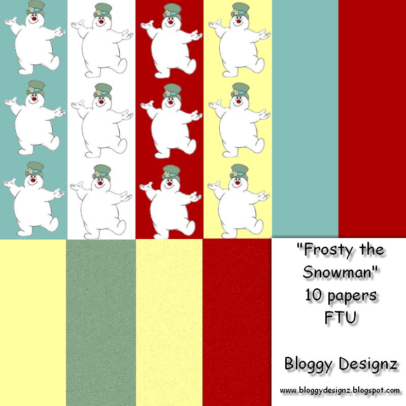 Bloggy Designz: FTU: Frosty the Snowman Paper Pack