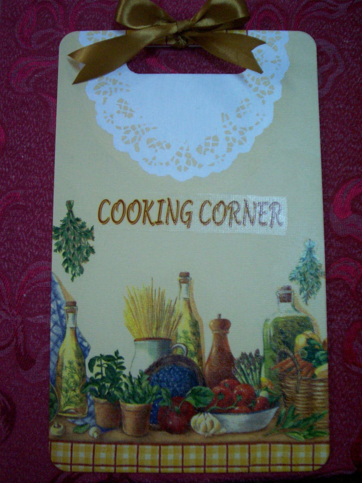 Simply Deco: Tempahan Decoupage - cutting board , frying pan