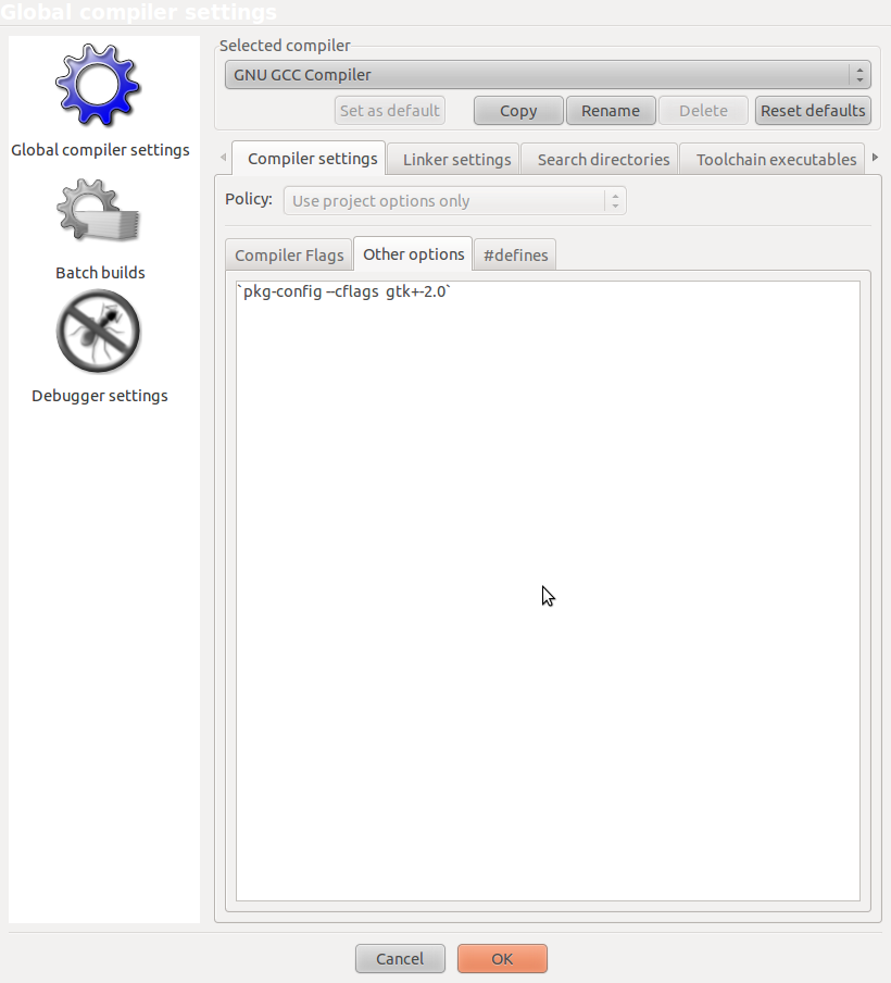 Ubuntu Configuring Codeblocks To Compile Gtk Based Programs