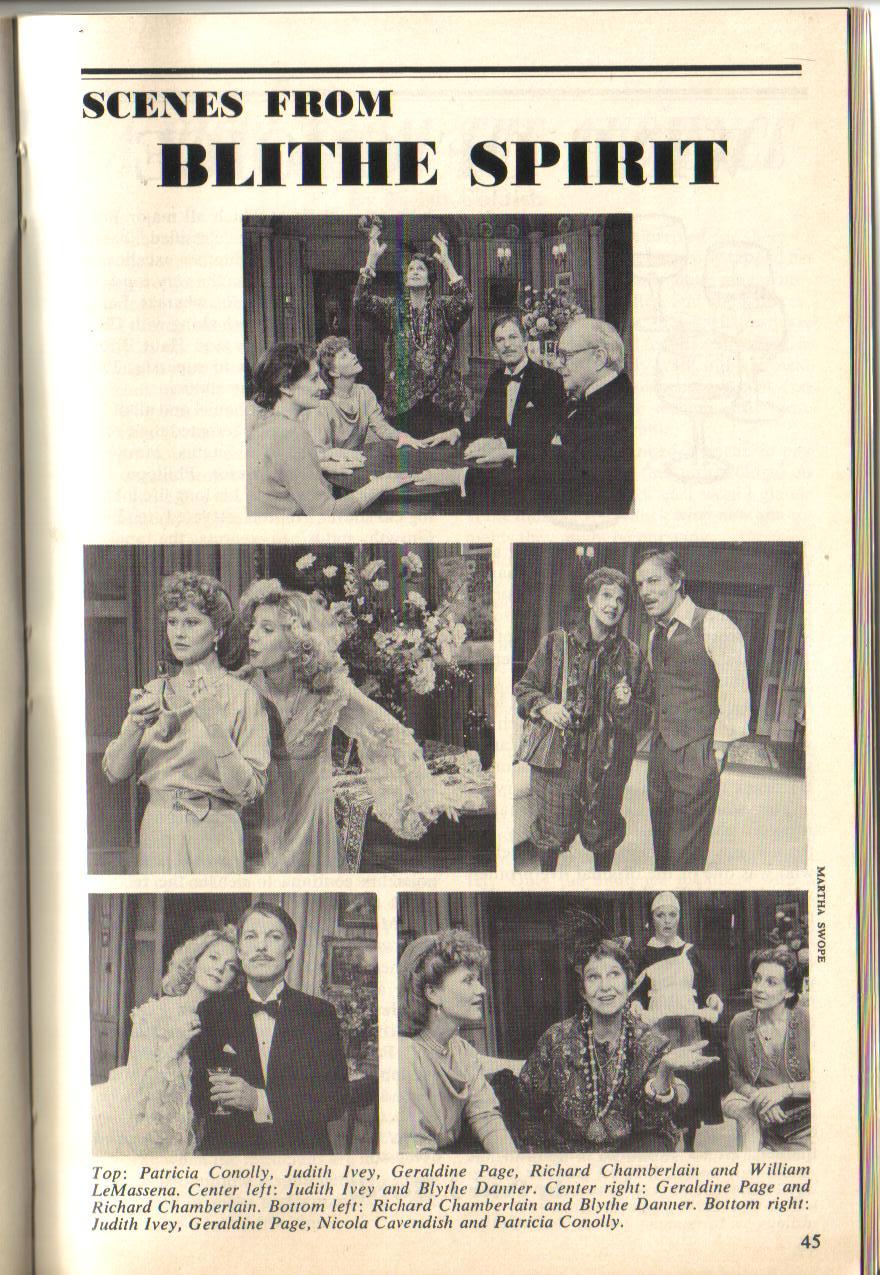 Adventures in Playbills: Blithe Spirit - 1987, Neil Simon Theatre, Broadway