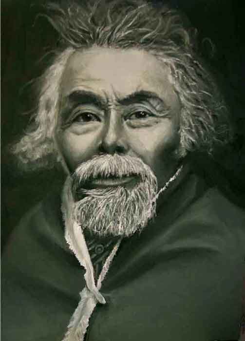 Noble Tribes Tribute to Edward S. Curtis: 'Verdaccio' The underpaintings
