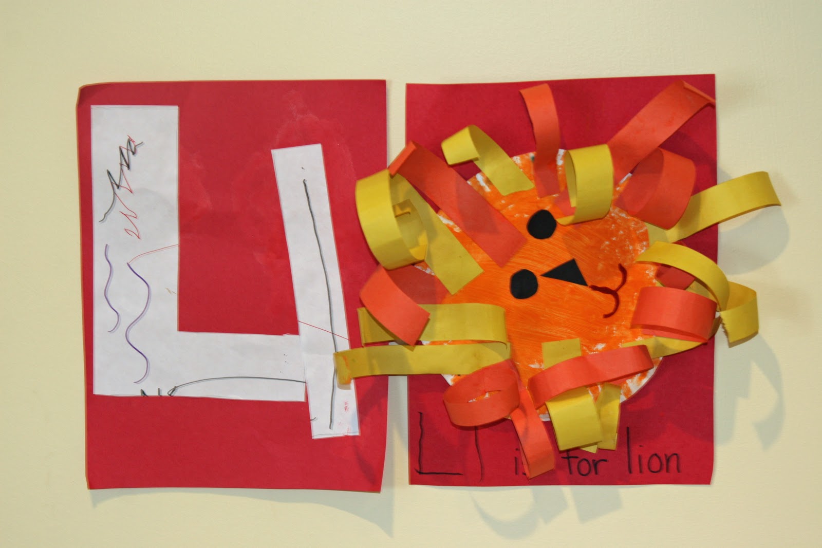 Two Steps Behind Six Little Hands: Letter L - Lions and Lines