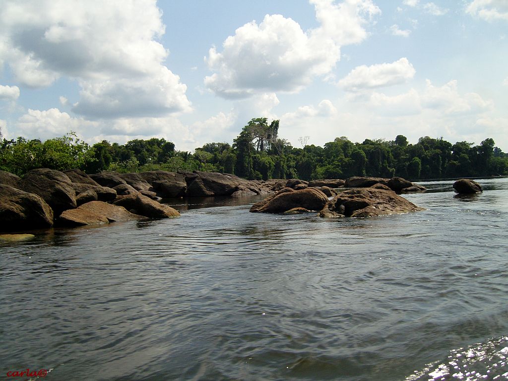 SURINAME: SURINAME RIVIER in het BINNENLAND