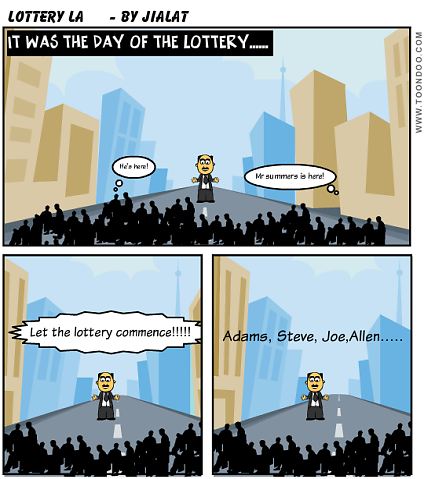 Language arts blog: The lottery comic