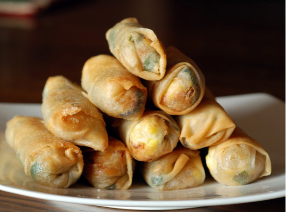 Cantinho Vegetariano: Rolinho Primavera (ovo-lacto)