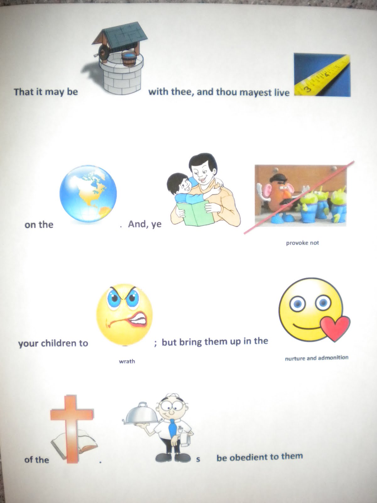 The Pemberley Parlor: Ephesians 6:1-7 in Pictures