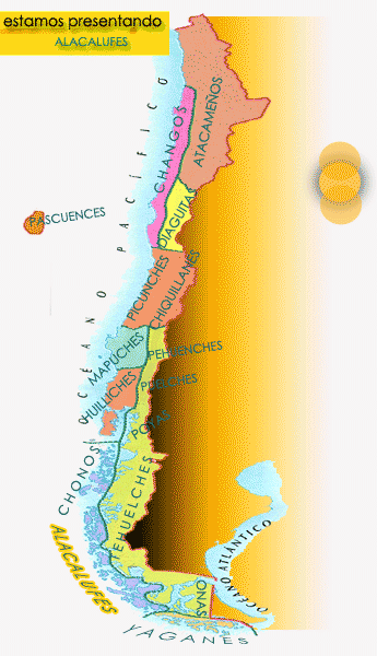 El pueblo Mapuche: 2) Ubicación geográfica