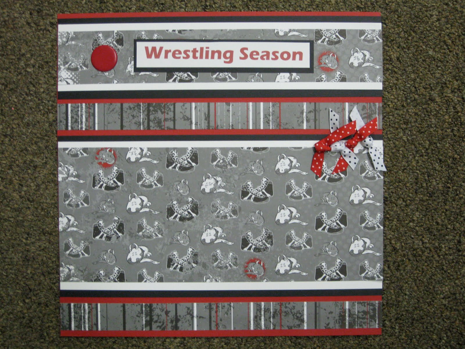 scrapbook art designs: April 12th - Wrestling pages w/Tracy