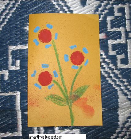 Block printing using a water bottle! - Artsy Craftsy Mom