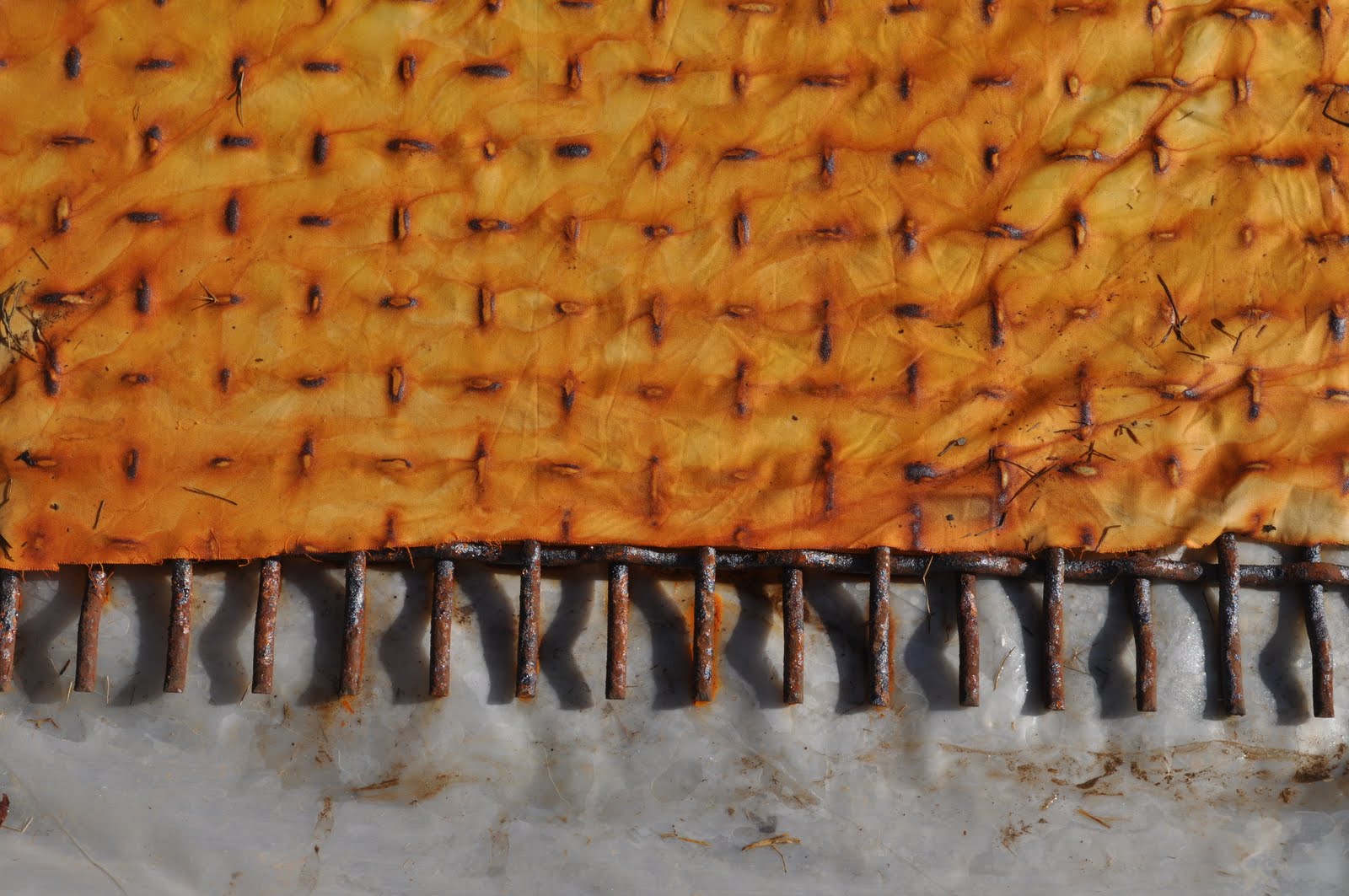 LuAnn Kessi: Rust Dyeing a Culvert Screen...