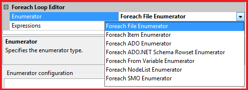 .Net and Sql BI: Foreach Loop Enumerators