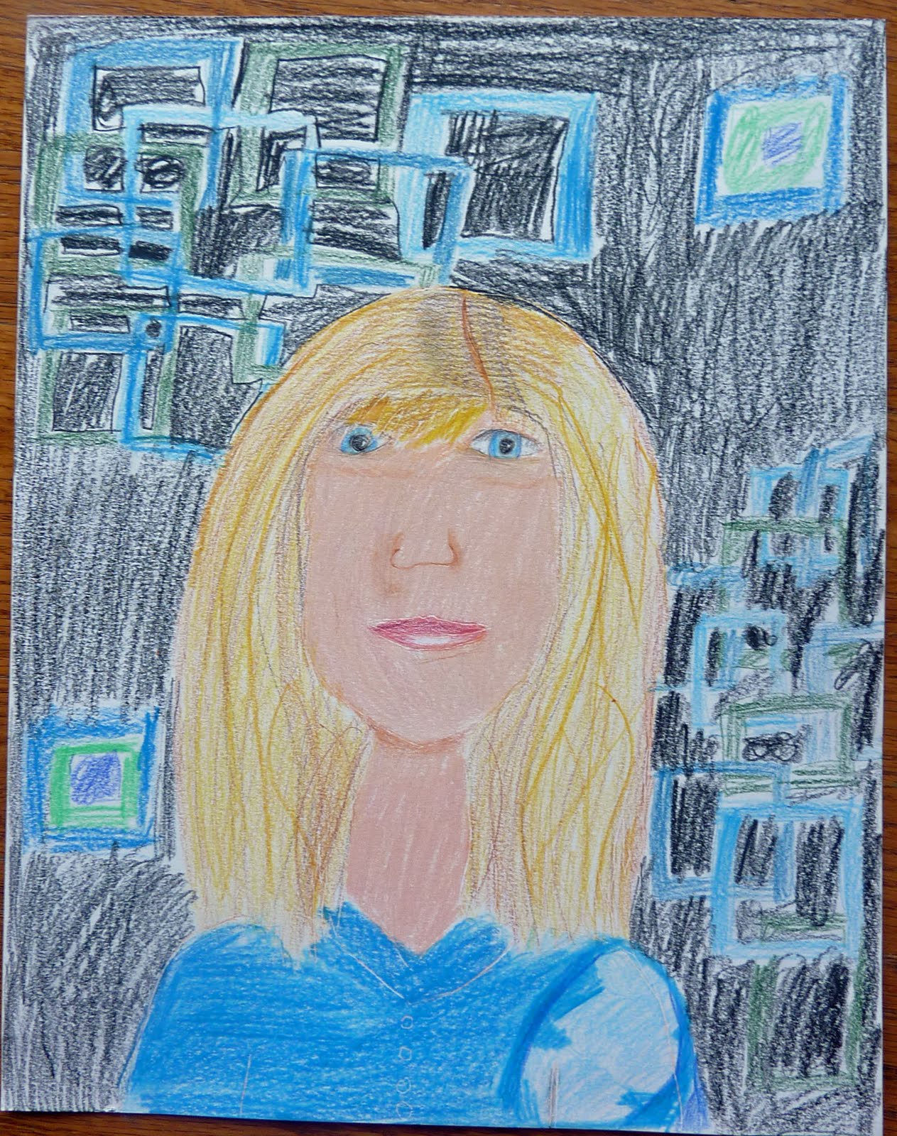 P. C. K. Art Room : Colored Pencil Portraits in 7th Grade