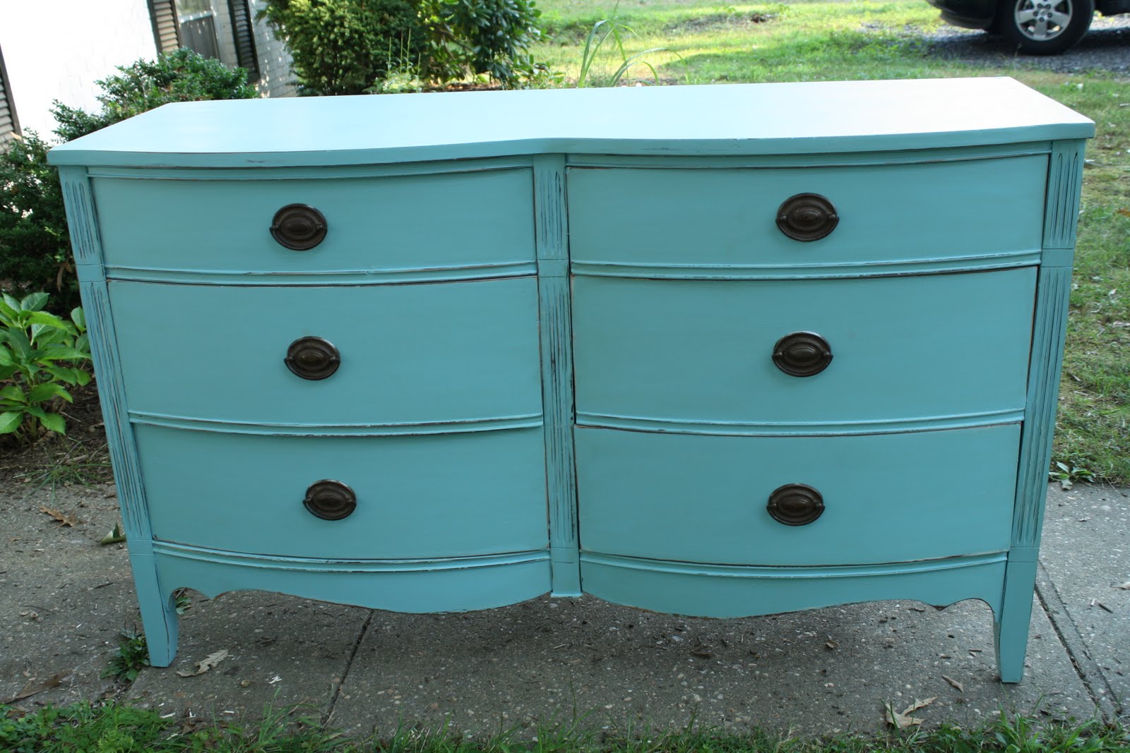 Turquoise Painted Dressers | Remodelaholic
