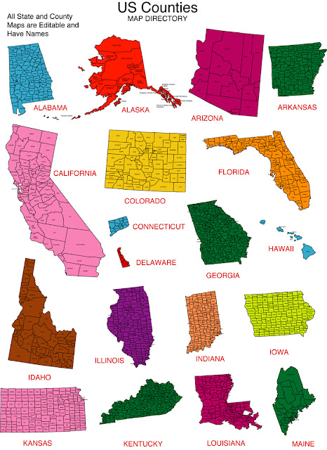Maps For Design • Editable Clip Art PowerPoint Maps: US State and ...