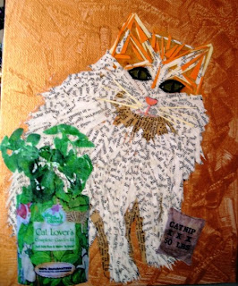 Circle of Art: Ripped Paper Art - Two Kitties