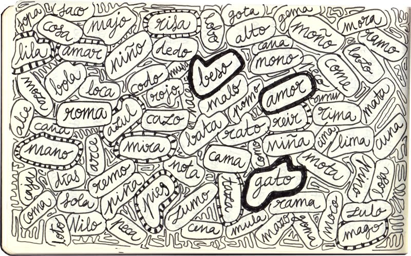 Sandra Ortuño: Palabras de cuatro letras // Four-letter words