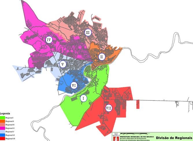 Rio Branco Acre Divisão Regional de Áreas Urbanas|Planejamento Urbano e ...
