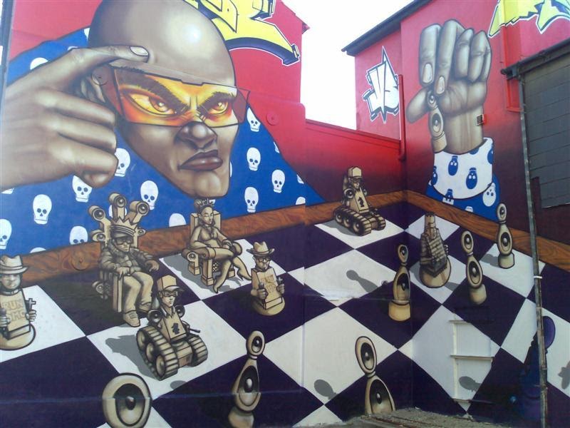 Chess Graffiti Alphabet Murals on Wall || Graffiti Tutorial
