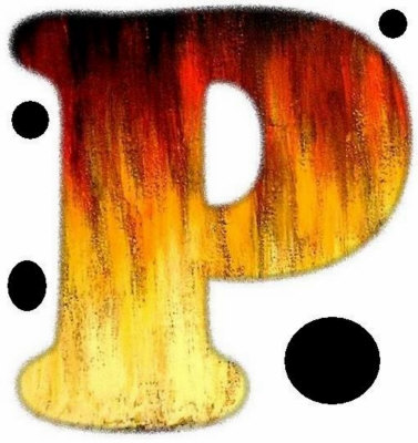 Graffiti Wallpapers: Graffiti Letters "P" Fire Effect for Names Initial