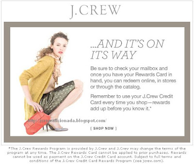 J.Crew Aficionada: You've Got Mail ...Rewards Cards are Here! :)