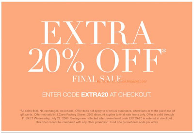 J.Crew Aficionada: Enjoy Extra 20% Off Final Sale Items