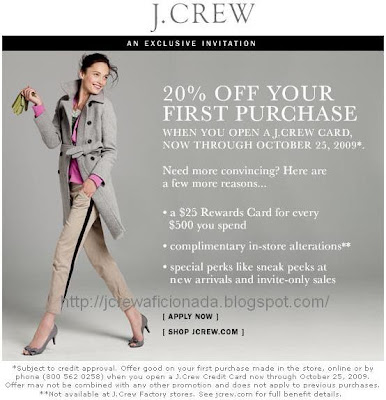 J.Crew Aficionada: J.Crew Email: A special offer... for a limited time