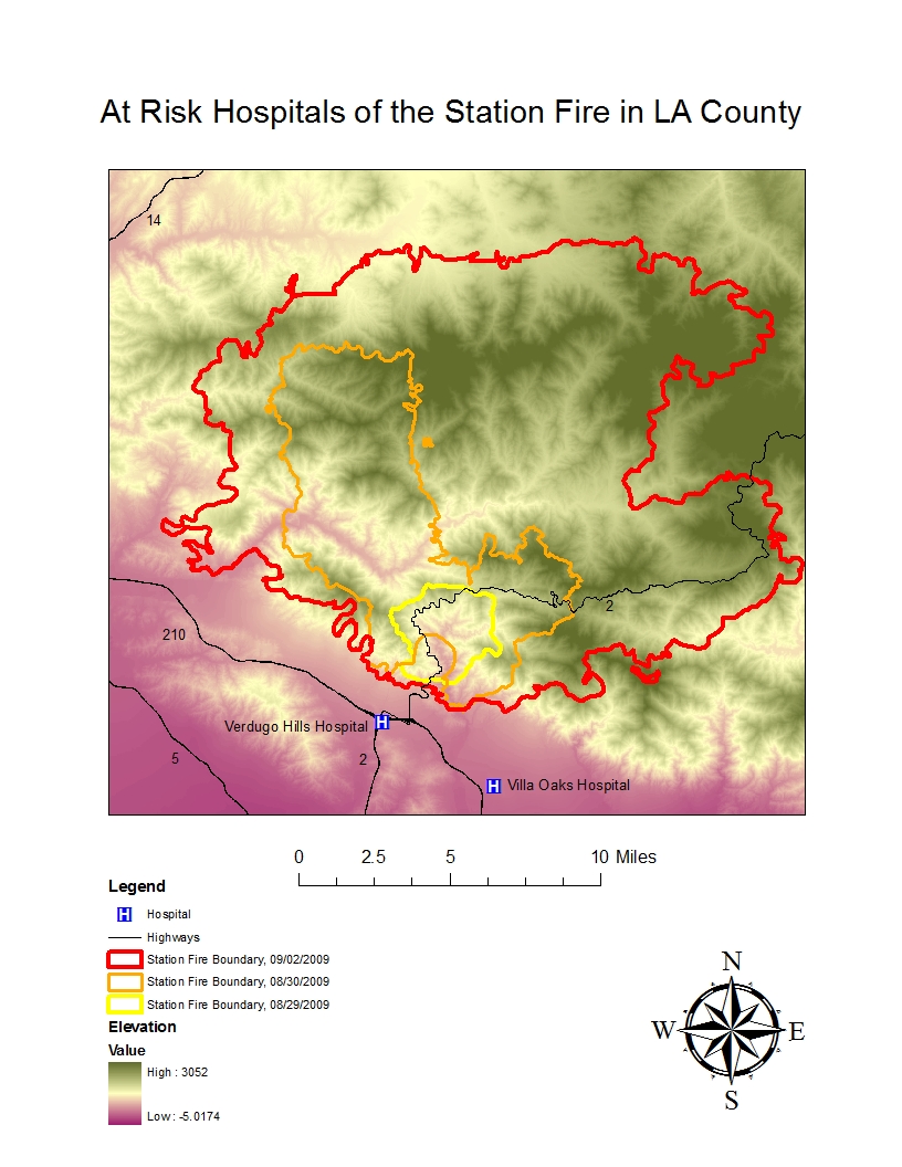 Geography 7 Lab: Lab 7: Mapping the Station Fire in ArcGIS