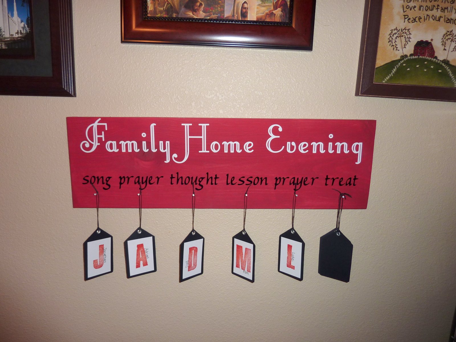 Vinyl Designs by Toshia: Family Home Evening Board
