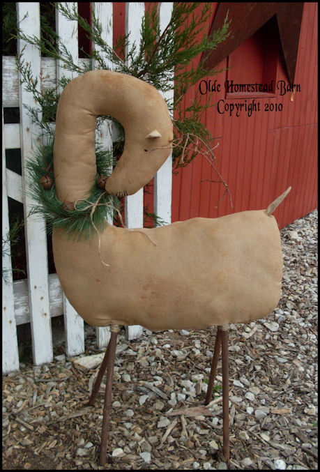 Olde Homestead Barn: New Large Prim Reindeer PATTERN