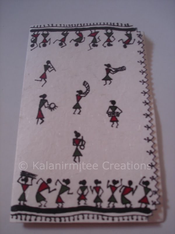 Warli Painting On Handmade Paper