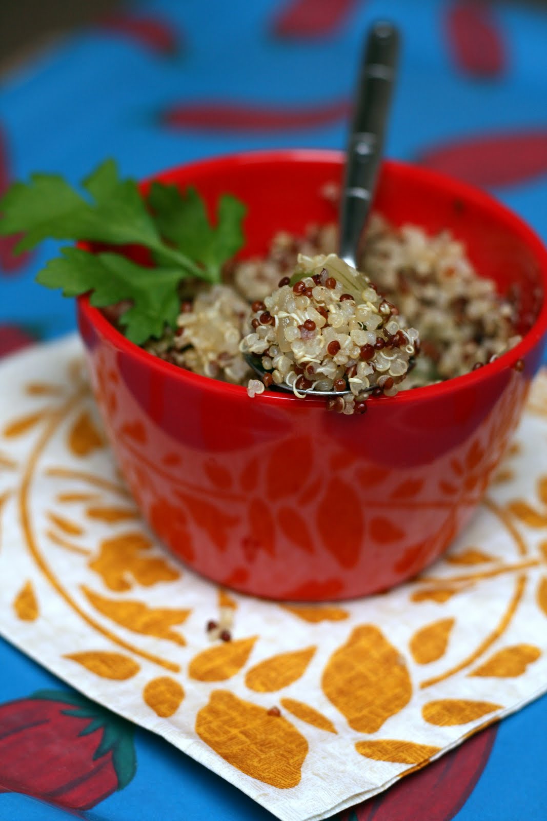 Les Ti Plats de Tita: Salade de quinoa rouge et blanc aux poivrons verts