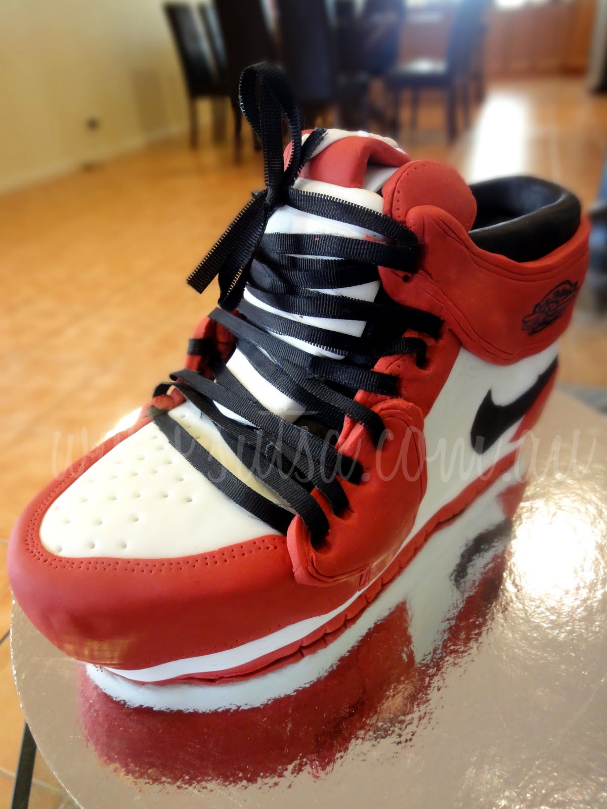 a little baking memoir: air jordan nike shoe cake