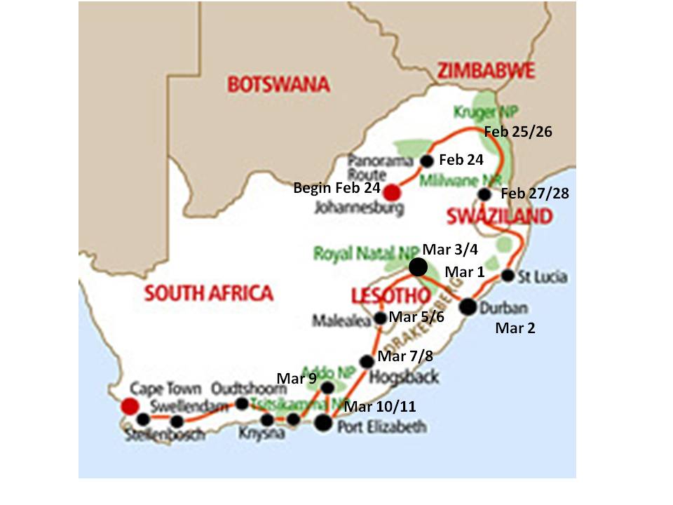 An African Adventure: March 10/11 (Updated 3/12): Tsitsikamma National Park