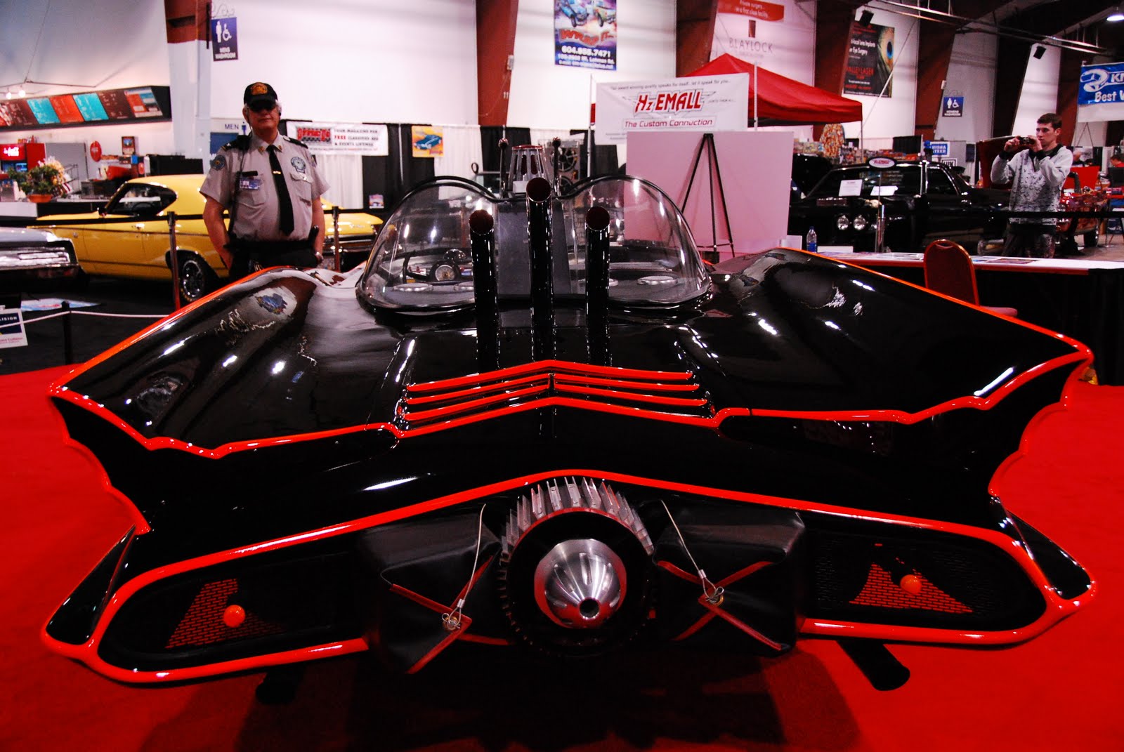 Dew Drops: Classic Car Show, the Batmobile.
