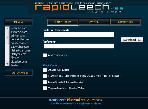 Rapidshare Leech - Server Leech