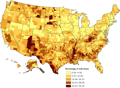 land navigation: Choropleth map of the United States