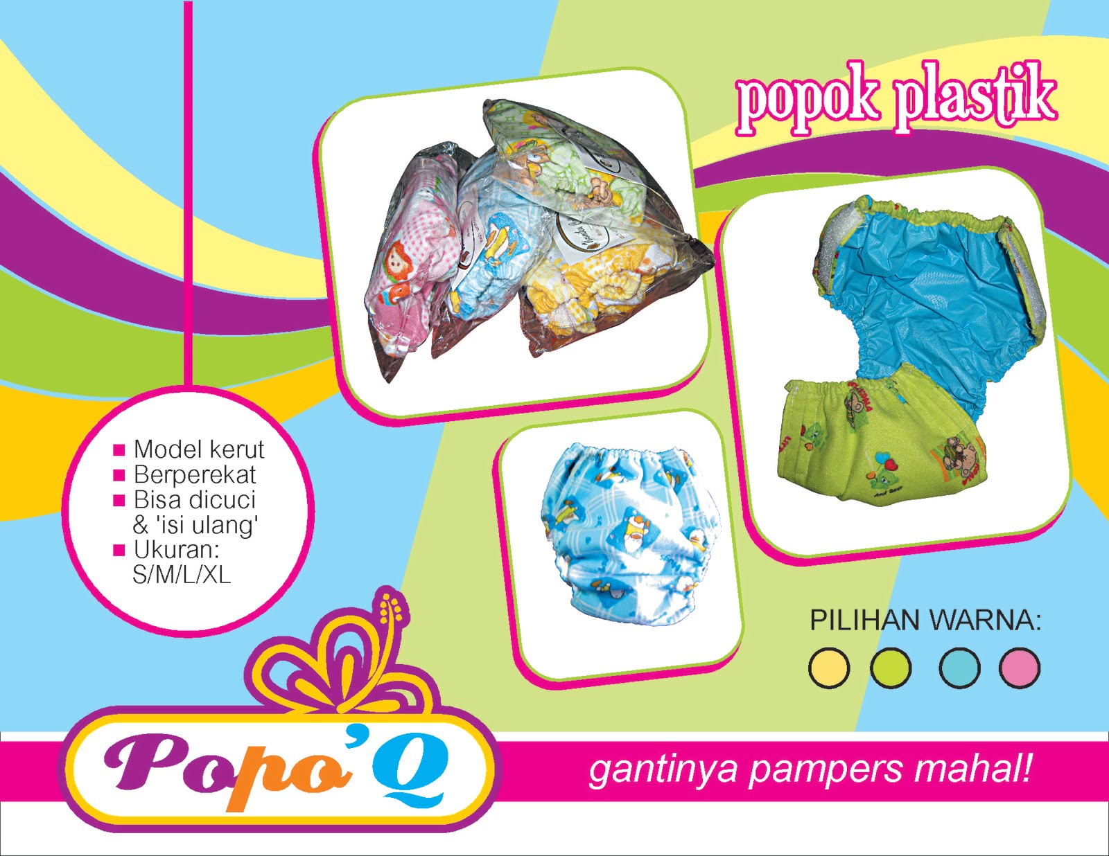 asli djogja untuk Anda...: Popo'Q POPOK PLASTIK UniX