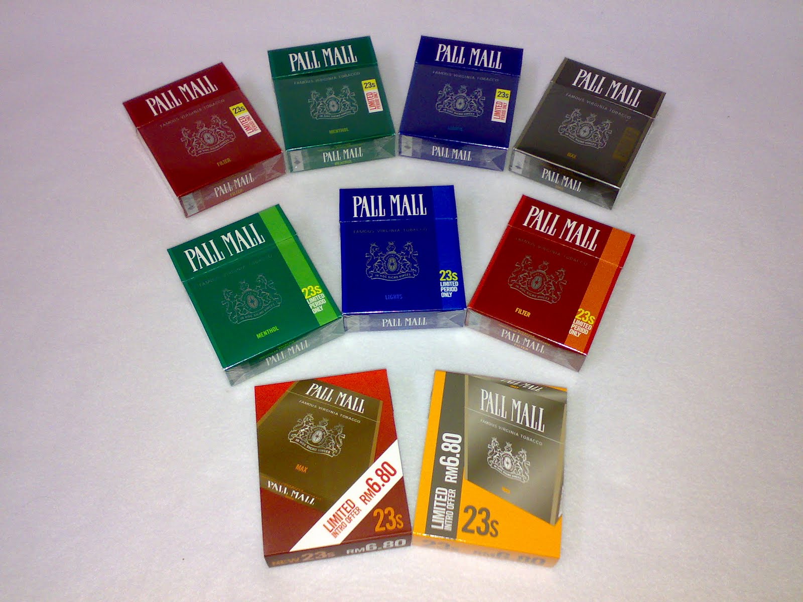 Cigarette Memoirs: PALL MALL - all the 23's