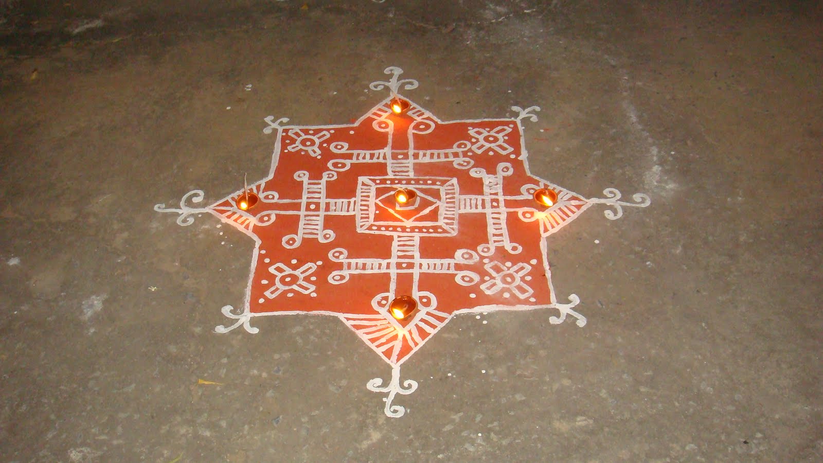 Rangoli Art: Rajasthani Pattern on diwali