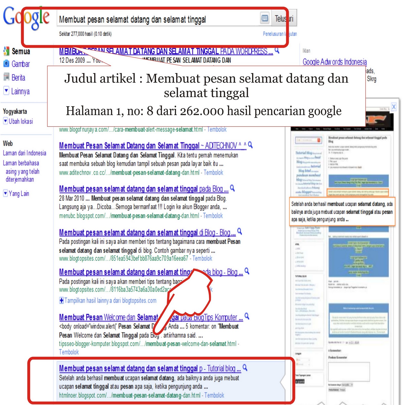 Contoh Demo: Fungsi Sitemap atau Peta situs