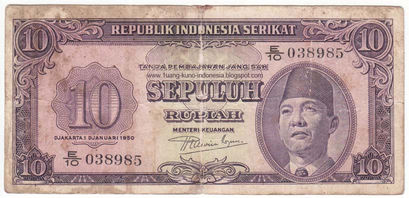 1st SITUS JUAL BELI UANG KUNO INDONESIA: Seri RIS Tahun 1950